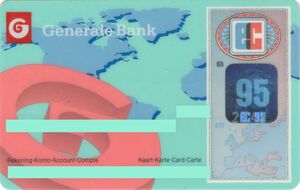 Bank Card: Generale Bank ec 95 (Generale de Banque, BelgiumCol:BE-GM-0054