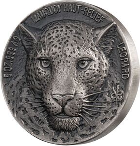 Coin: 5,000 CFA Francs (Big Five Africa - Leopard) (Ivory Coast) (2016 ...