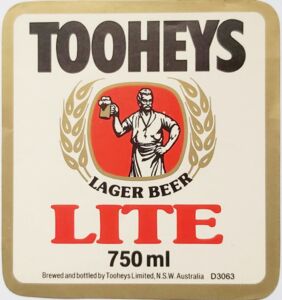 Drink Label: Tooheys Lite (Tooheys, AustraliaCol:AU-BEER-000177