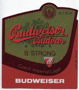 Štítok z nápoja: AU-Budweiser Budvar B: Strong 16 (Budweiser Budvar, N ...
