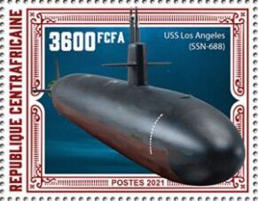 الطابع: USS Los Angeles (SSN-688) (جمهورية أفريقيا الوسطى(Submarines ...