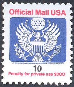 Stamp: Official Mail - Stylized eagle (United States of America ...