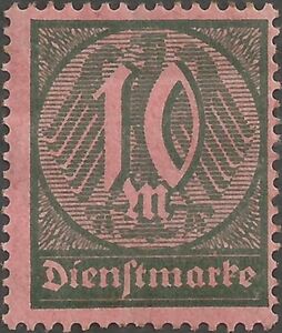 Stamp: Official Stamp (German Realm(Value digits) Mi:DR D71,Sn:DE O18 ...