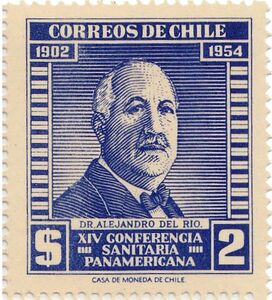 Stamp: 14th Pan-American Sanitary Conference (Dr. Del Rio) (Chile ...