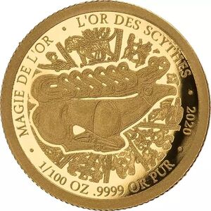 Moeda: 100 CFA Francs (Magic of gold - The gold of the Scythians ...