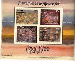 Stamp: Paintings by Paul Klee (1879-1940) (Maldives(Paintings by Paul ...