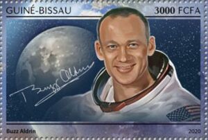 Stamp: Buzz Aldrin (Guinea-Bissau(Buzz Aldrin, 90th Birth Anniversary ...