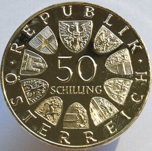 Coin: 50 Schilling (300th Anniv. - Innsbruck University) (Austria(1945 ...