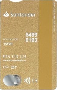 Tarjeta de Banco: Santander Débito (Banco de Santander, EspañaCol:ES-MC ...