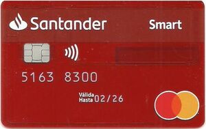 Tarjeta de Banco: Santander Smart (Banco de Santander, EspañaCol:ES-MC-0460