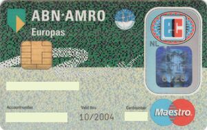 Bank Card: ABN-AMRO Europas ec 06-01 (ABN-AMRO Bank, NetherlandsCol:NL ...