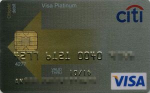 Bank Card: Citigold Visa Platinum (Citibank, RussiaCol:RU-VI-2069 💳