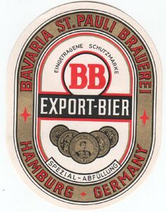 Drink Label: Bavaria Export-Bier (Bavaria Brauerei Hamburg, Germany ...