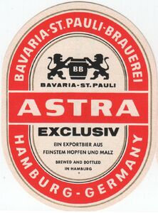 Drink Label: Astra Exclusiv (Bavaria Brauerei Hamburg, Germany, Federal ...