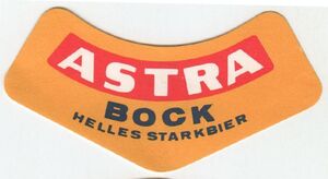 Drink Label: Astra Bock (Bavaria Brauerei Hamburg, Germany, Federal ...