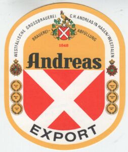 Drink Label: Andreas Export (Westfälische Grossbrauerei C. H. Andreas ...