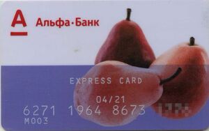 Bank Card: Alfa-Bank. Pears (Alfa-bank, RussiaCol:RU-GM-0091.05