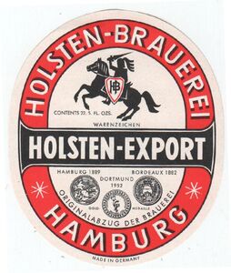 Drink Label: Holsten-Export (Holsten-Brauerei AG, Germany, Federal ...
