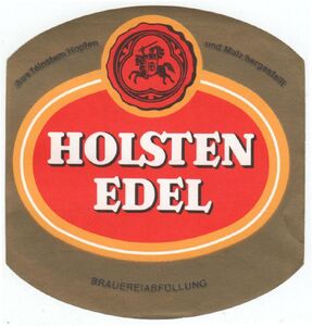 Drink Label: Holsten Edel (Holsten-Brauerei AG, Germany, Federal ...