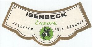 Drink Label: Isenbeck Export (Brauerei Isenbeck, Hamm, Germany, Federal ...