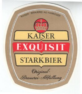 Drink Label: Kaiser Exquisit (Kaiser Brauerei, Hannover, Germany ...