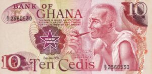 Banknote: 10 Cedis (Ghana(1972-1978 Issue) Wor:P-16f 💴