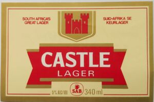 Drink Label: Castle Lager (SAB (Pty) Ltd., South AfricaCol:ZA-BEER-000171