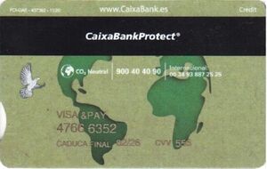 Bank Card: CaixaBank - VISA & Pay (Caixabank, SpainCol:ES-VI-0918