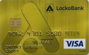 Bank Card: LOCKO-Bank. Logo GOLD (LOCKO-Bank, RussiaCol:RU-VI-1354.03