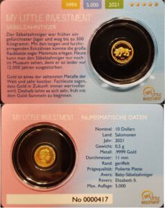 Coin: 10 Dollars (My Little Investment - Saber-Toothed Tiger) (Solomon ...