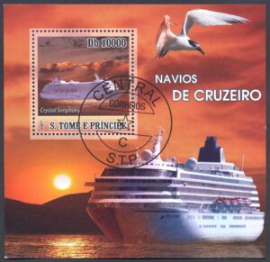 Francobolli: Crystal Simphony (São Tomé e Príncipe(Navi da crociera) Mi ...