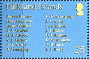 Stamp: Doreen Bonner... (Falkland Islands(End of the Falklands War ...