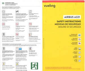 Tarjeta de seguridad: Airbus A321 (Vueling, EspañaCol:VLG-ES-0021