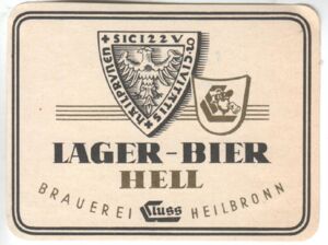 Drink Label: Cluss Lager-Bier hell (Brauerei Cluss Heilbronn, Germany ...