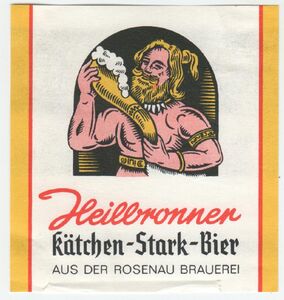 Drink Label: Heilbronner Kätchen Stark Bier (Rosenau Brauerei Eckert ...