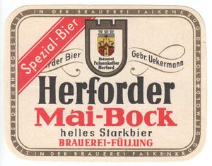 Drink Label: Herforder Mai-Bock (Herforder Brauerei GmbH & Co. KG, Germany, Federal RepublicCol ...