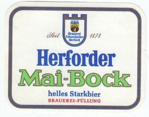 Drink Label: Herforder Mai-Bock (Herforder Brauerei GmbH & Co. KG, Germany, Federal RepublicCol ...