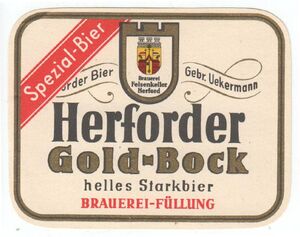 Drink Label: Herforder Gold-Bock (Herforder Brauerei GmbH & Co. KG ...