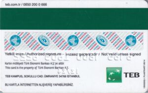 Bank Card: Teb (Turk Ekonomi Bankasi, TurkeyCol:TR-MS-0031.02