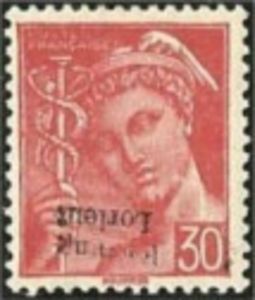 Stamp: Overprint on Mercury, without POSTES (France, German Occupation ...