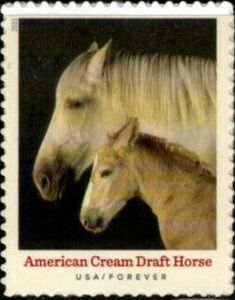 Sello: American Cream Draft Horse (Estados Unidos de América(Heritage ...