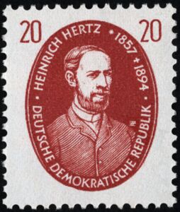 Stamp: Heinrich Hertz (1857-1894) Physician (Germany, Democratic ...