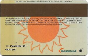 Functional Card: Cash Card -2 (Banks, Singapore(Cashcard) Col:SG ...