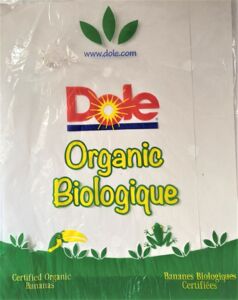 Food Label: Dole Organic Bananas (Dole, United States of AmericaCol:US ...
