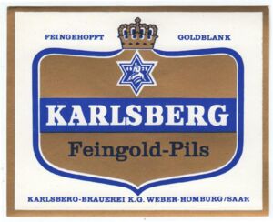 Flaschenetikett: Karlsberg Feingold-Pils (Karlsberg Brauerei ...