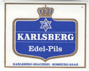 Flaschenetikett: Karlsberg Edel-Pils (Karlsberg Brauerei, Deutschland ...