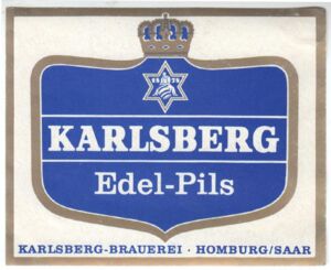 Flaschenetikett: Karlsberg Edel-Pils (Karlsberg Brauerei, Deutschland ...