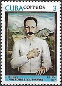 Stamp: Jose Marti (Cuba(Paintings from Cuban Artists - Jorge Arche) Mi ...