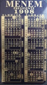 Calendario de Bolsillo: Menem Presidente 1998 (Argentina(Politics) Col ...