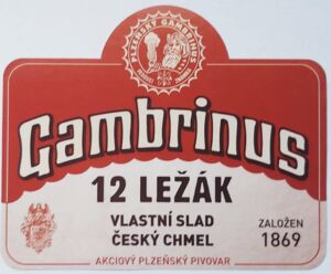 Drink Label: Gambrinus 12 Lezak (Pivovar Gambrinus Plzeň, Czech ...